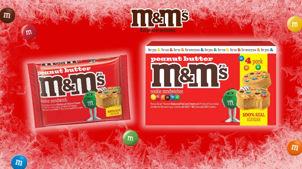 Mars Launches M&M'S Peanut Butter Ice Cream Cookie Sandwich | Food ...