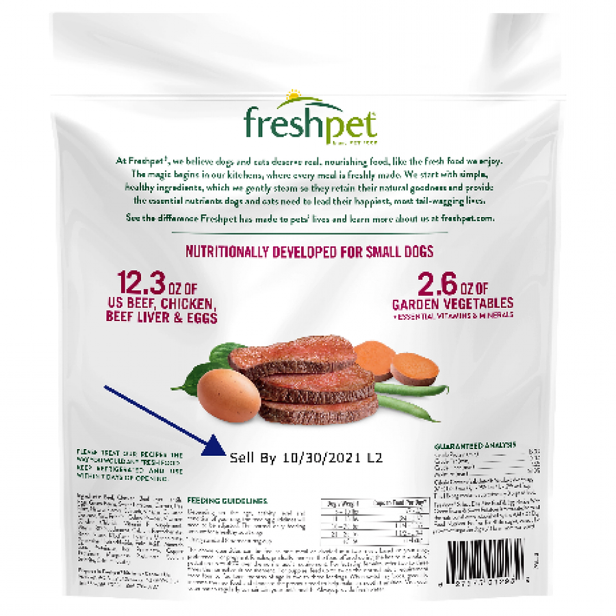 Freshpet recalls single lot of select small dog beef & egg recipe ...