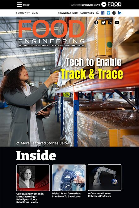 FOOD ENGINEERING | Covers the food and beverage processing industry ...