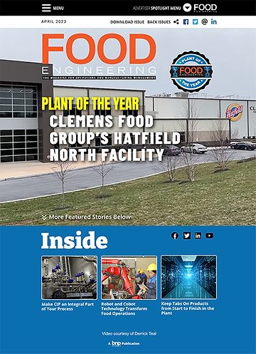 FOOD ENGINEERING | Covers the food and beverage processing industry ...