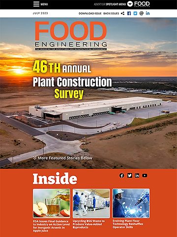 FOOD ENGINEERING | Covers the food and beverage processing industry ...