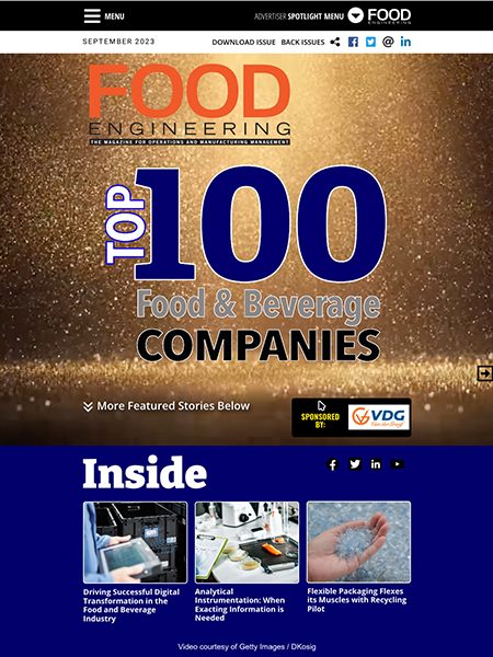 FOOD ENGINEERING | Covers the food and beverage processing industry ...
